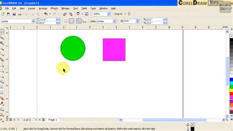 creating a perfect circle and square in coreldraw tutorial alex