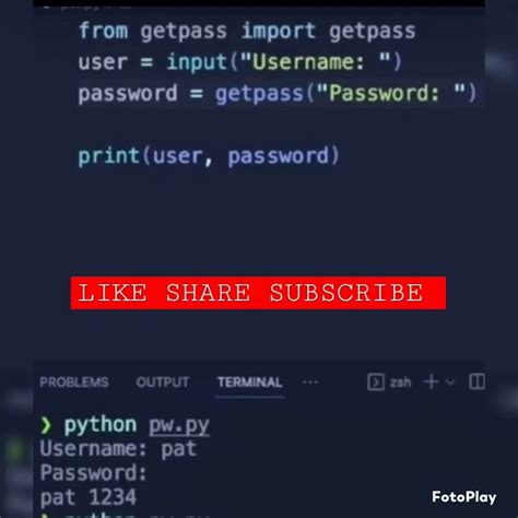 How To Hide User Input In Python Python Machinelearning Ai Iot