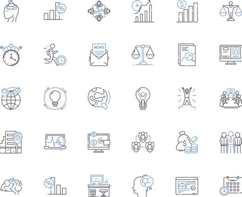 Task Prioritization Line Icons Collection Time Vector Image