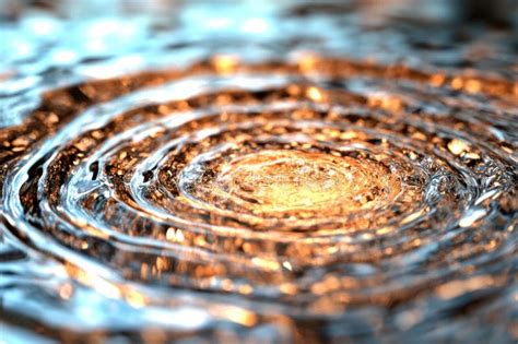 Golden Ripples On Water Surface With Reflective Light Patterns Stock Illustration Illustration