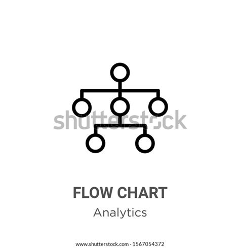 Flow Chart Outline Vector Icon Thin Stock Vector Royalty Free Shutterstock
