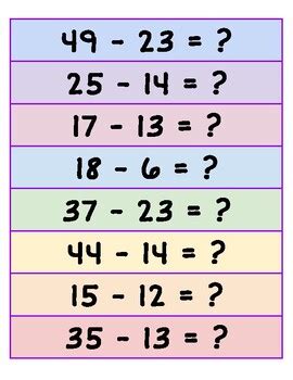 Double Digit Subtraction Without Borrowing By Special Things For Special Hearts