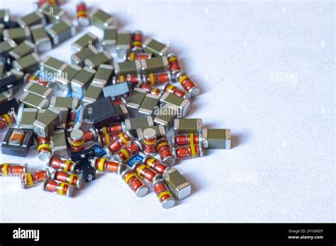 Various Electronic Components Resistors Capacitors Diodes