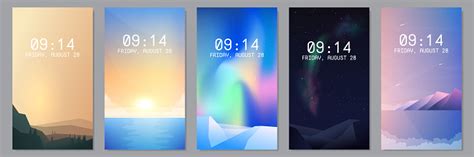 벡터 색상 그림입니다 플랫 스타일의 자연 경관 세트 자연스러운 기하학적 미니멀리스트 다각형 스타일 배경입니다 전화 벽지 전단지 쿠폰 바우처 전단지 디자인 배경 주제에 대한