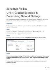 CIS245 U4 Graded Exercise1 Docx JonathanPhillips Unit4GradedExercise1