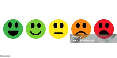 Emotion Feedback Scale On White Background 2d Vector Illustration Stock Illustration Download