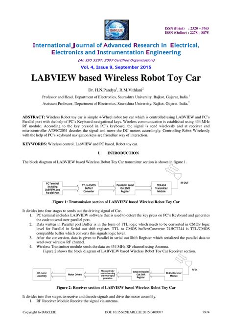 Pdf Labview Based Wireless Robot Toy Car
