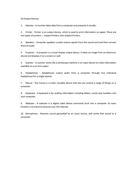 10 Output Devices Pdf
