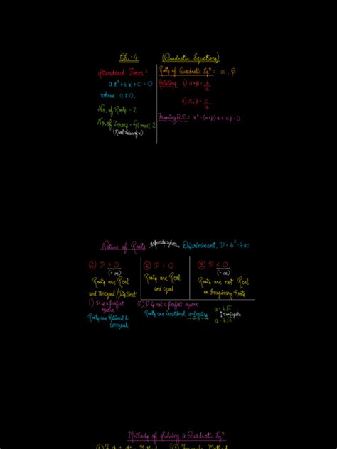 Grade 10th Ch 04 Quadratic Equations Ncert Pdf