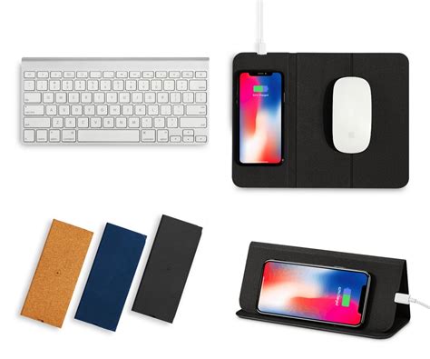 מוצרי פרסום וקדמ אביזרי מחשב בוסט פד פד עכבר עם משטח טעינה אלחוטי 20x9x1 סמ