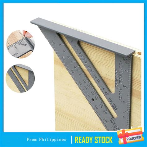 7aluminum Alloy Triangle Rulerangle Protractor Speed Metric Square