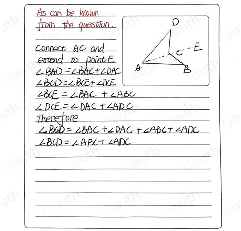 solved in the given figure abcd prove that ∠ bcd ∠ bad ∠ abc ∠ adc [math]