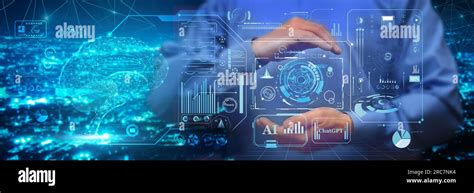 A Man In A Blue Shirt Is In Control Of The Development Of Deep Machine
