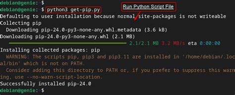 how to install pip3 on debian 12 linux genie