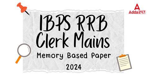 IBPS RRB Clerk Mains Memory Based Paper Download PDF