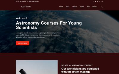 Astronomy Website Templates Best Space Themed Web Themes