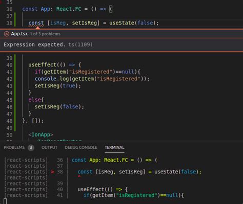 Javascript Expression Expected With Const At React JS Component