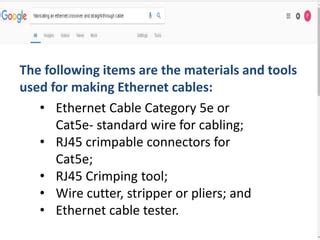 Lesson Creating Ethernet Cable Pptx