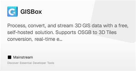 Gisbox Your Free Toolkit For 3d Gis Data Processing And Streaming