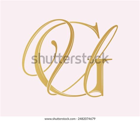 255 Wedding Monogram Gu Stock Vectors And Vector Art Shutterstock