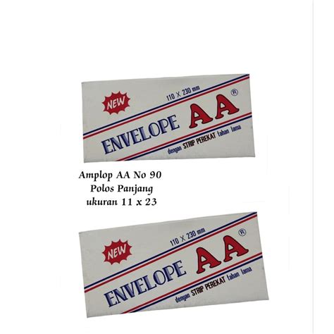Jual Amplop Aa No 90 110 X 230 Mm Putih Polos Dengan Strip Perekat