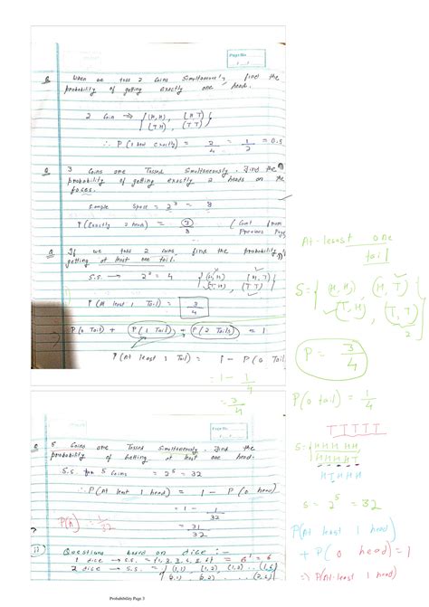 Solution Probability Stastics Best Handwritten Notes Short Clear And Concise Studypool