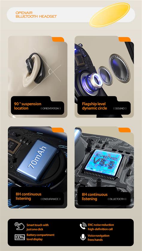 Monster GIONEE JL Bluetooth Earphones Open Ear Wireless Sports Headphones Stereo Bone