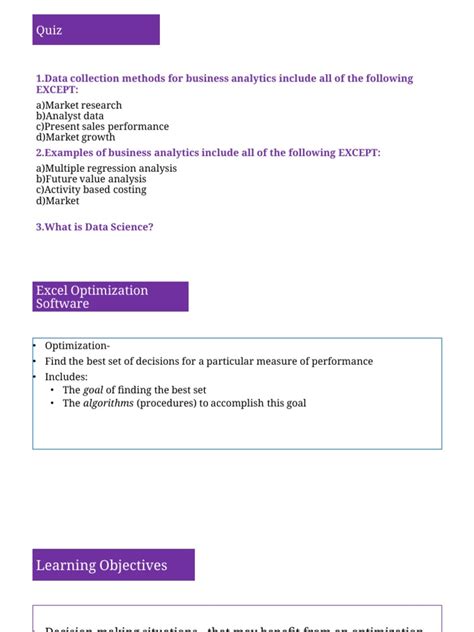Session 11 And12 Excel Optimization Software Pdf Sensitivity Analysis Mathematical Model