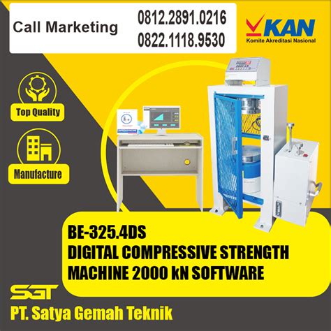 Digital Compression Machine 2000 Kn With Software Alat Laboratorium Beton