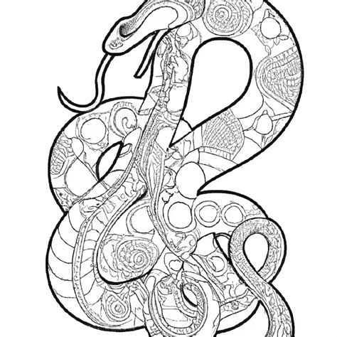 Admire A Beleza Dos Desenhos De Serpentes Para Colorir