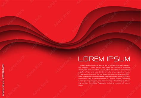Abstract Red Curve Overlap With Blank Space For Text Place Design Modern Futuristic Background