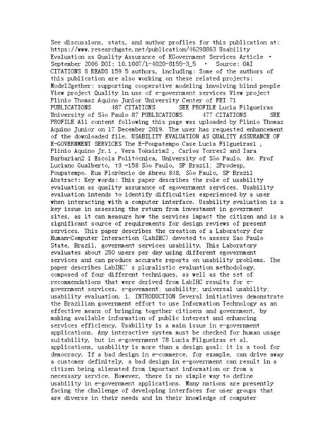See Discussions Pdf Usability E Government