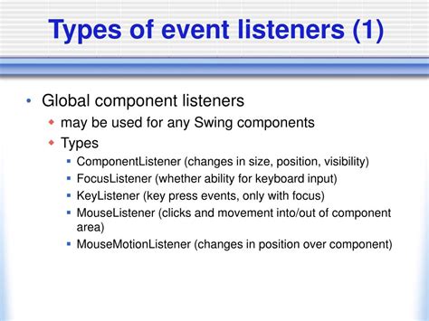 Ppt Uid Event Handling And Listeners Powerpoint Presentation Free