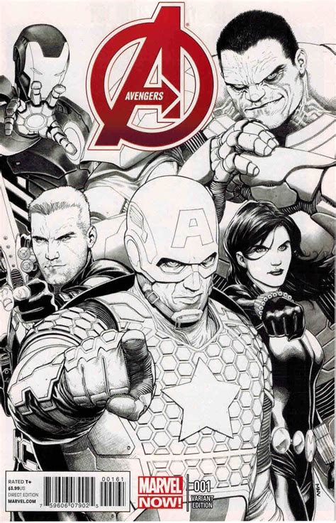 Avengers Comic Strip Black And White