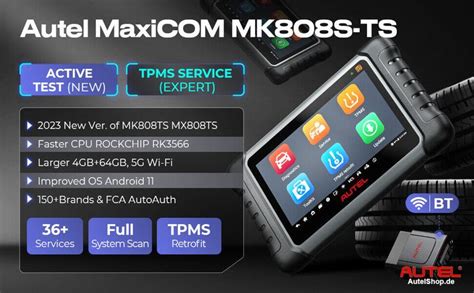 2023 Autel MaxiCOM MK808S TS MK808Z TS TPMS Relearn Tool Support Sensor Programming And Battery