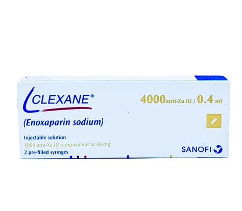 Clexane Injection 4000iu Enoxaparin 0 4ml Medecify