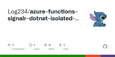 GitHub Log Azure Functions Signalr Dotnet Isolated Demo