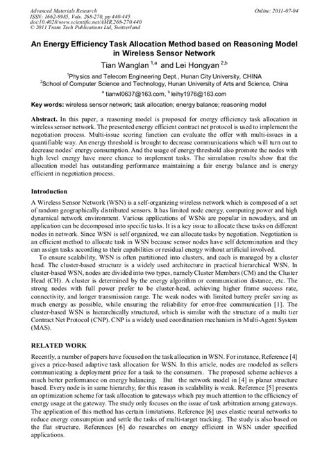 an energy efficiency task allocation method based on reasoning model in