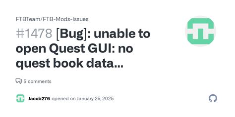 Bug Unable To Open Quest Gui No Quest Book Data Received From