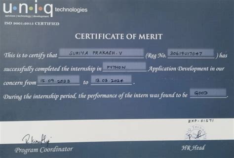 Suriya Prakash V On Linkedin I Completed In Python Full Stack Developer Course