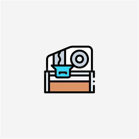 Meat Slicer Color Vector Doodle Simple Icon Stock Vector Illustration