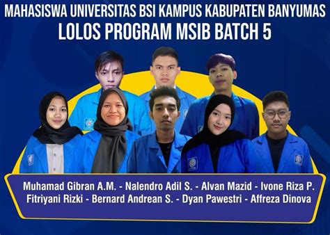 8 Mahasiswa Universitas Bsi Kampus Purwokerto Siap Bergabung Dengan