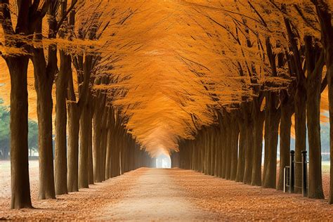 단풍 나무가 늘어선 가을 오솔길 가로수 가을 계절 배경 일러스트 및 사진 무료 다운로드 Pngtree