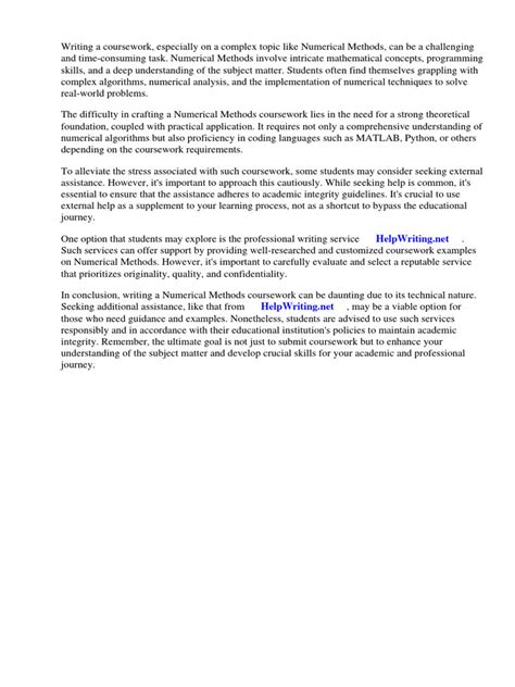 numerical methods coursework example pdf numerical analysis integral