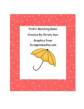 Spring Prefix Matching Game FREEBIE OF THE WEEK By Lovin Life TpT