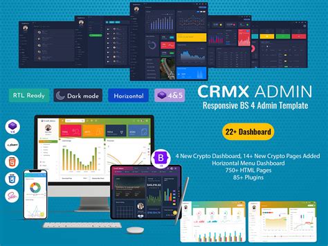 Premium Admin Template With Bootstrap Admin Dashboard CrmX