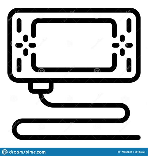 Game Joystick Icon Outline Style Stock Vector Illustration Of Motion Entertainment 178863232