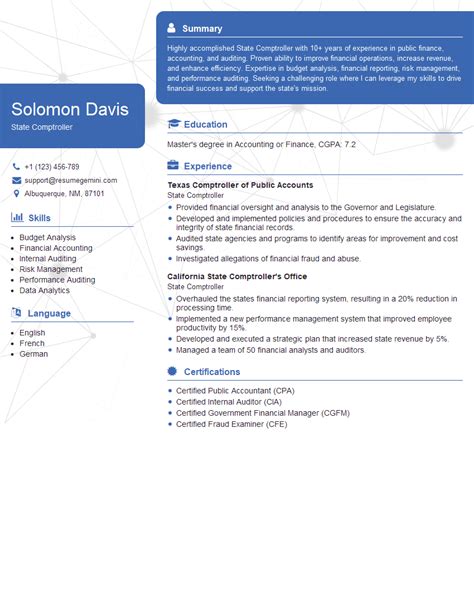 Top 10 Questions For State Comptroller Interview Resumegemini
