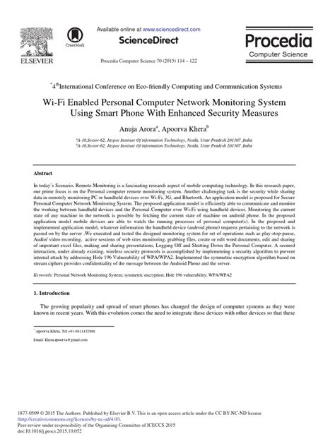 Wi Fi Enabled Personal Computer Network Monitoring System Pdf