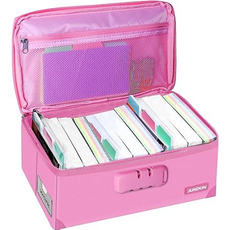 Amazon Com JUNDUN Index Card Holder With Lock Collapsible Fireproof Index Card Box Fits 1200